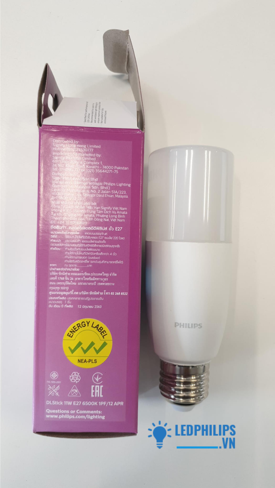 Bóng Led DLStick 11W 3000K E27 220V - Led Philips